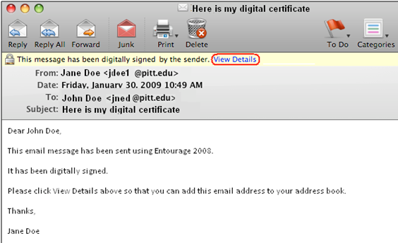 Using Digital Certificates for Email Messages | Information Technology ...